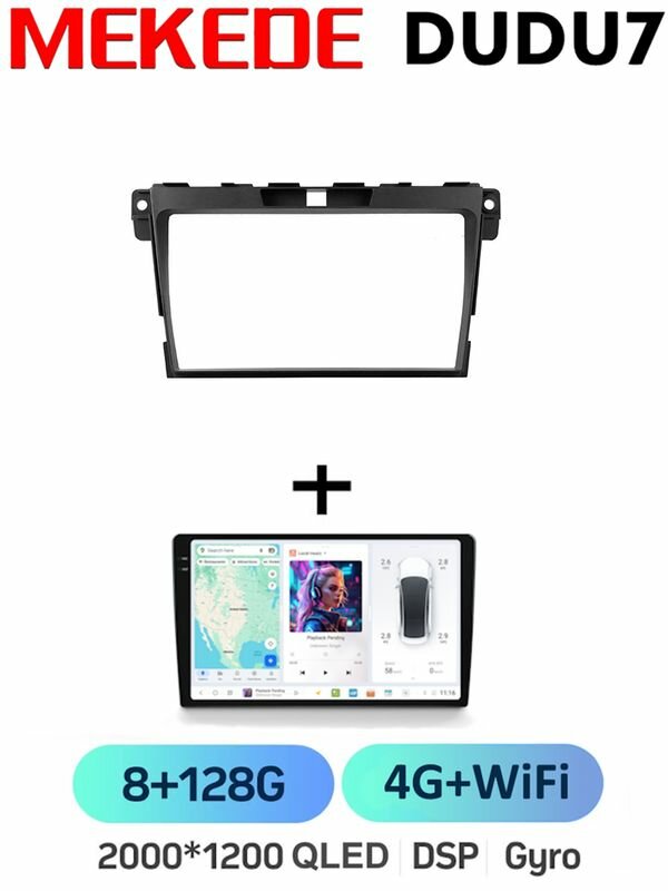 Магнитола 9" Mekede DUDU7 8/128 Gb для Mazda CX7 CX-7 CX 7 ER 2009-2012 carpay Android