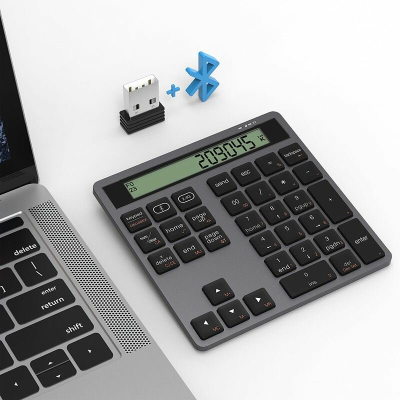 JOMAA Клавиатура беспроводная KEYBOARD152, Английская раскладка, темно-серый