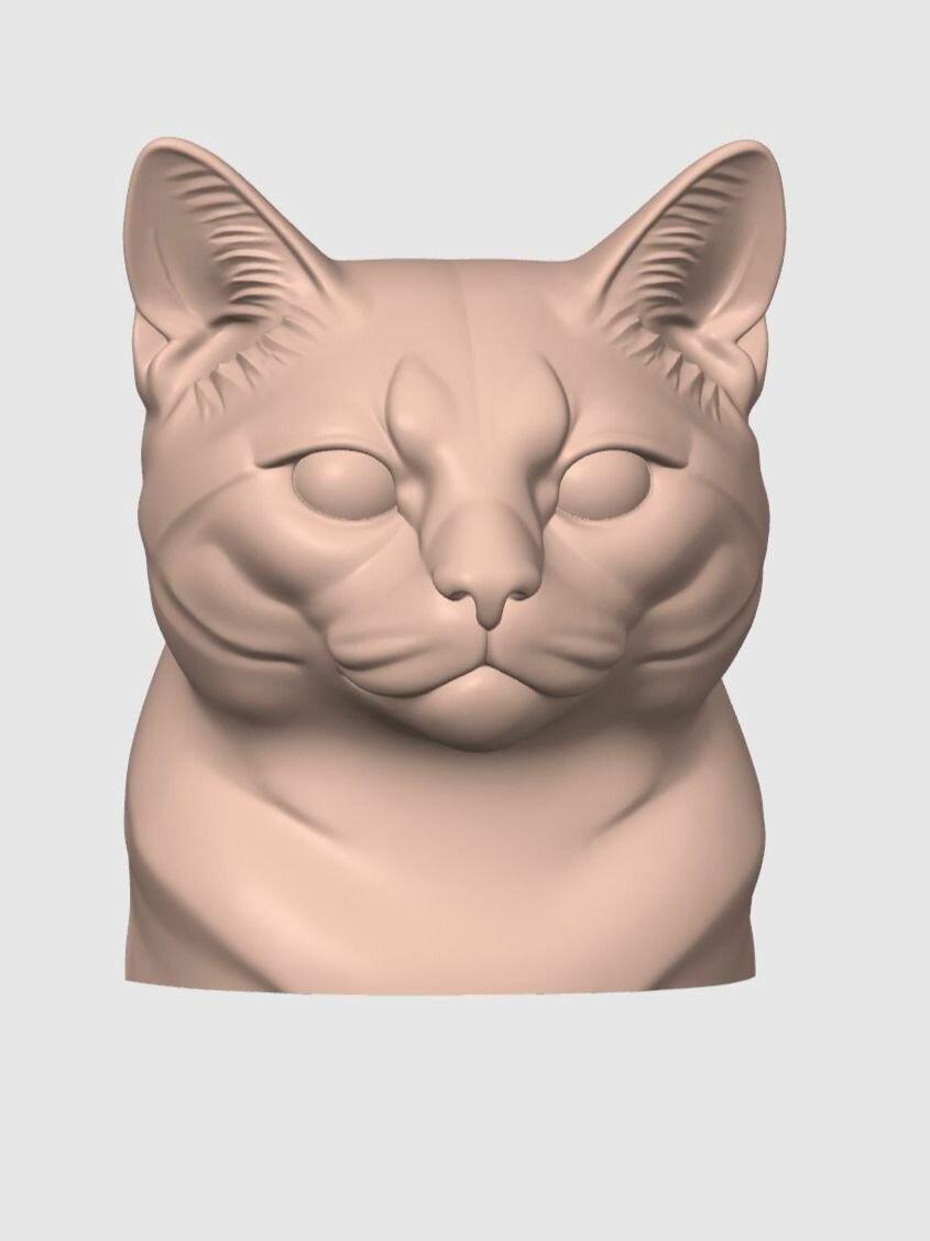 Эксклюзив! Статуэтка кошки - Европейская короткошерстная кошка (10 см, бежевый матовый) - Милый друг, подарок, талисман