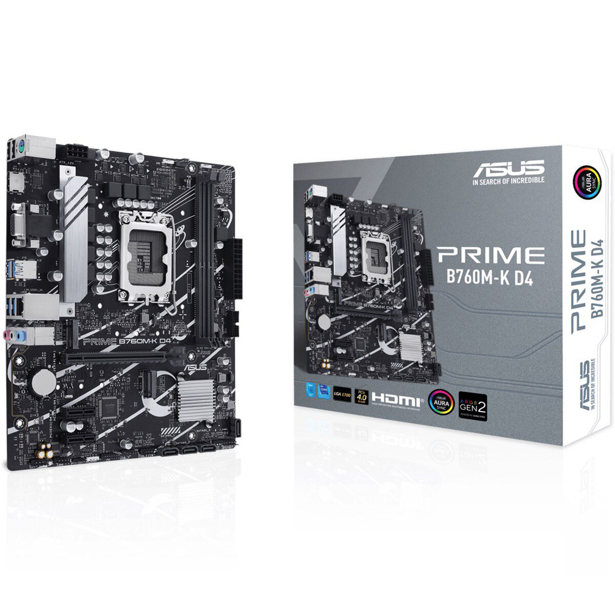 Материнская плата ASUS PRIME B760M-K D4, LGA1700, Intel B760, Micro-ATX, RTL (90MB1DS0-M1EAY0)