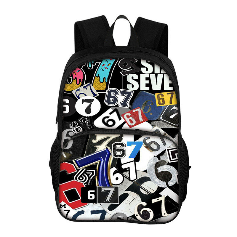 Рюкзак для студентов 67 с принтом с большим передним карманом и вентиляционной системой для школы, циан