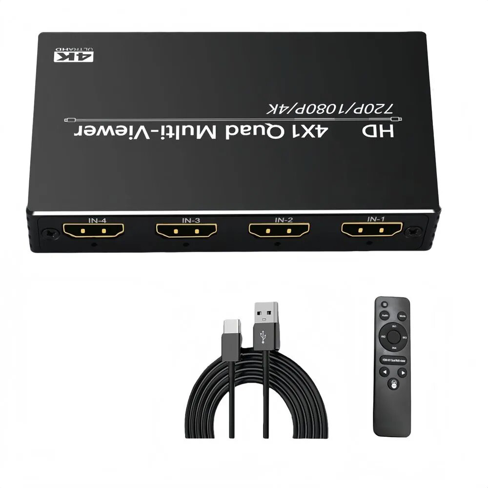 4K HDMI-совместимый мультипросмотрщик 4x1 Quad Multi-Viewer HDMI-совместимый мультипр