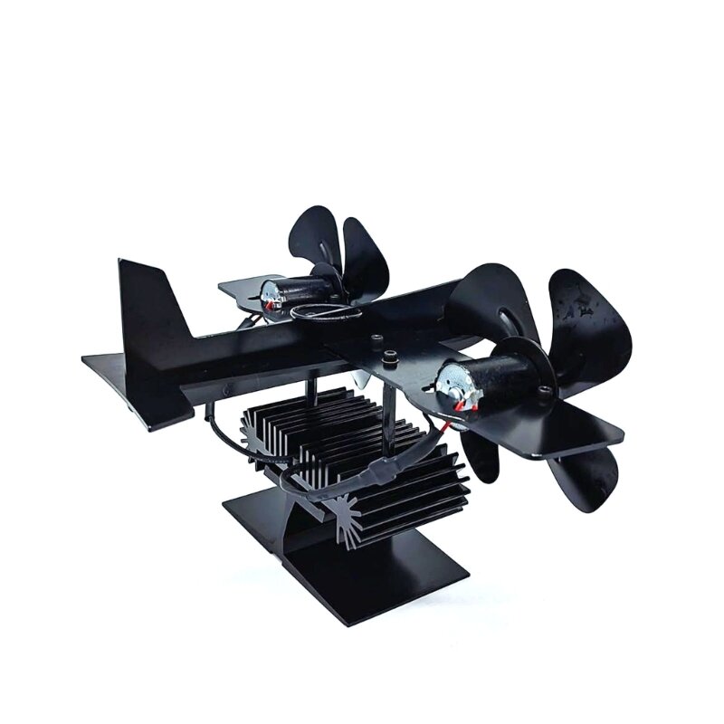 Высокоэффективный Тепловозный Вентилятор для Камина С Двойной Головкой, Бесшумное Действие, Ресурсосбережение, Современное Алюминиевое здание