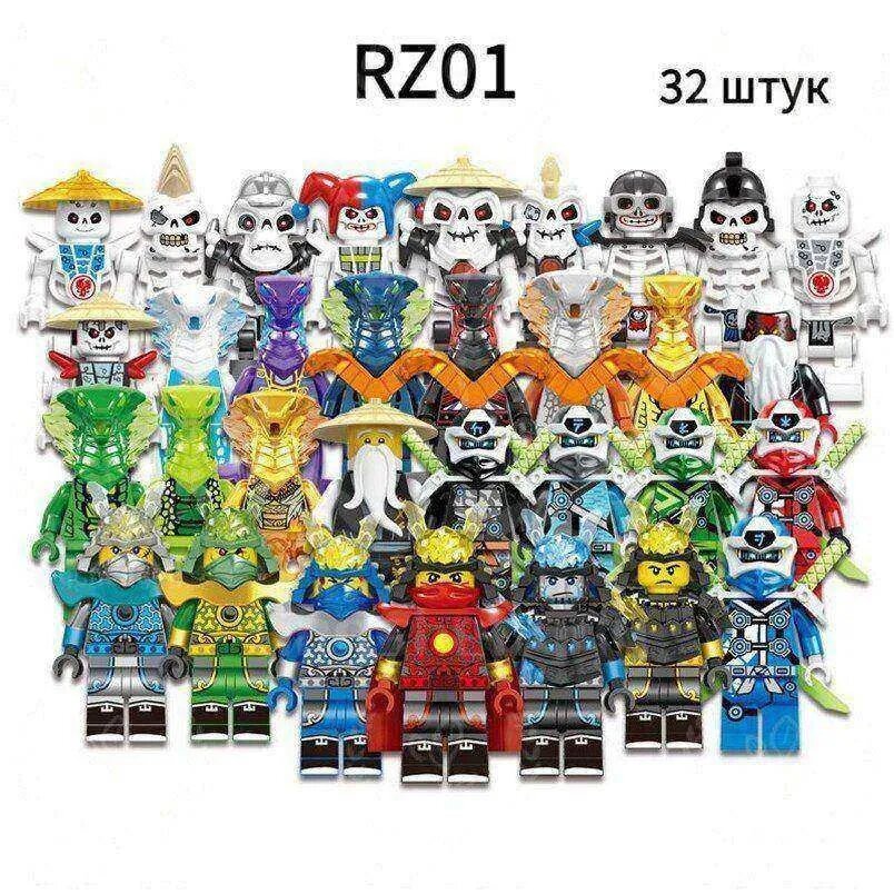 Сборные фигурки Ниндзяго 32 штук + оружие / конструктор Ninjago / минифигурки Кай Ллойд.