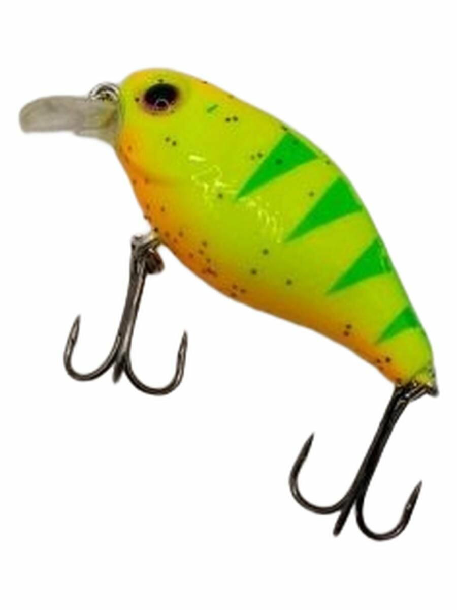 Jackall Chubby 38F 38 мм 4.0 г плавающий кренкер воблер для ловли окуня щуки и судака на мелководье 0 0.5 м