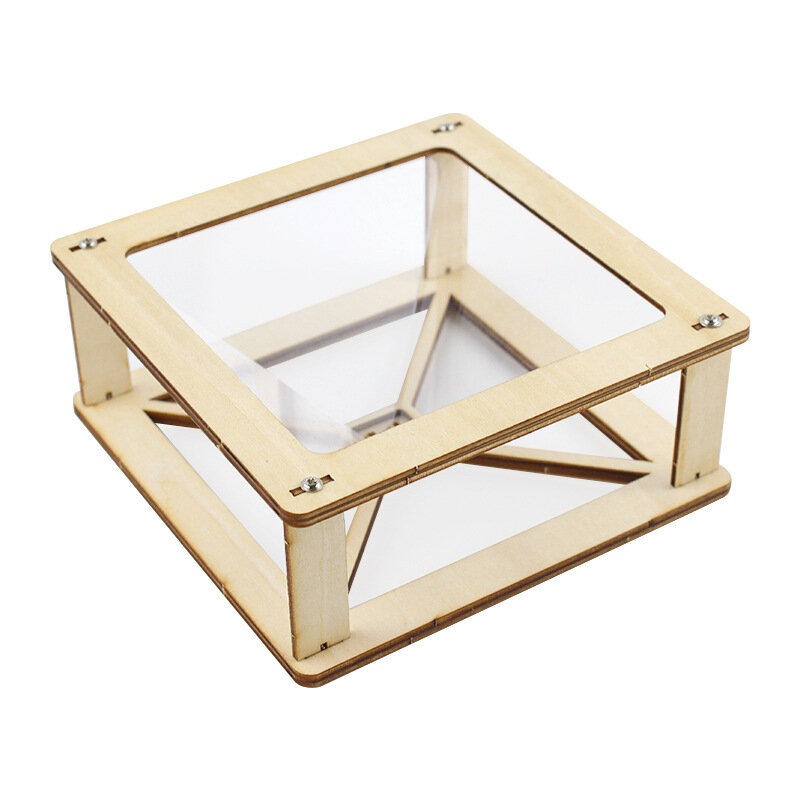 Набор для научных экспериментов STEM – деревянная модель 3D-голографического проектора своими руками с прозрачными панелями, создайте свой собственный проект оптической иллюзии, образовательный научный набор для детей, изучающих физику и инженерию.