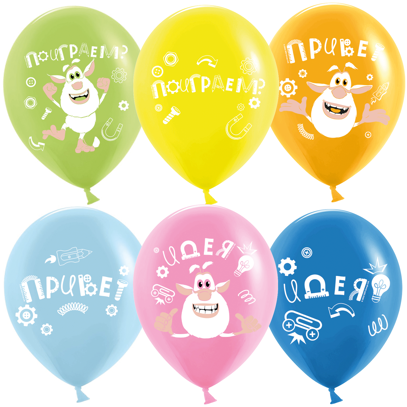 Шар (12'/30 см) Буба, Играем Вместе, Ассорти, пастель, 2 ст