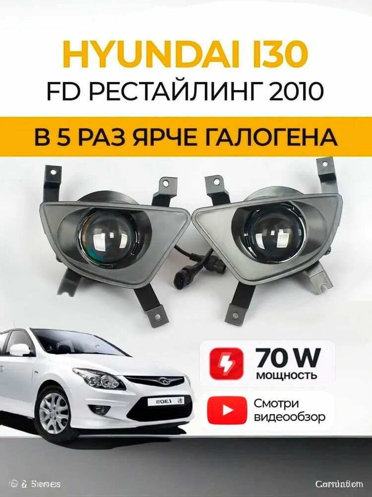 Противотуманные фары Hyundai i30 1 FD рестайлинг (2010) 70Вт