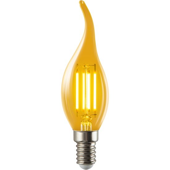 Светодиодная лампа Uniel Vintage LED-CW35-5W/GOLDEN/E14 GLV21GO Форма «свеча на ветру», золотистая колба. Картон. ТМ