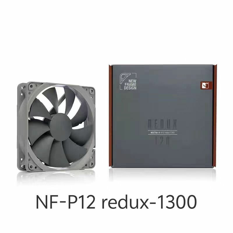 Noctua вентилятор NF-P12 redux, черно-серый, серебристый