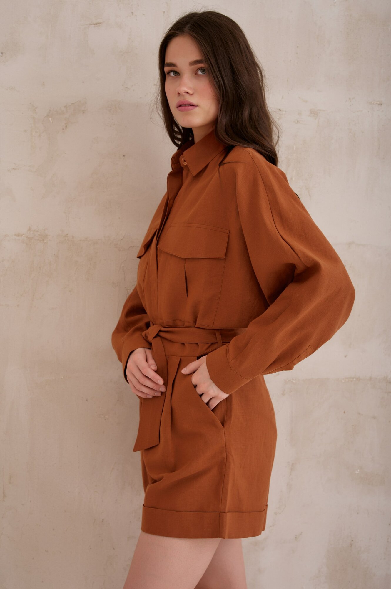Комбинезон ANTELOPE THE LABEL, размер 42 RU | S INT, коричневый — фото 1