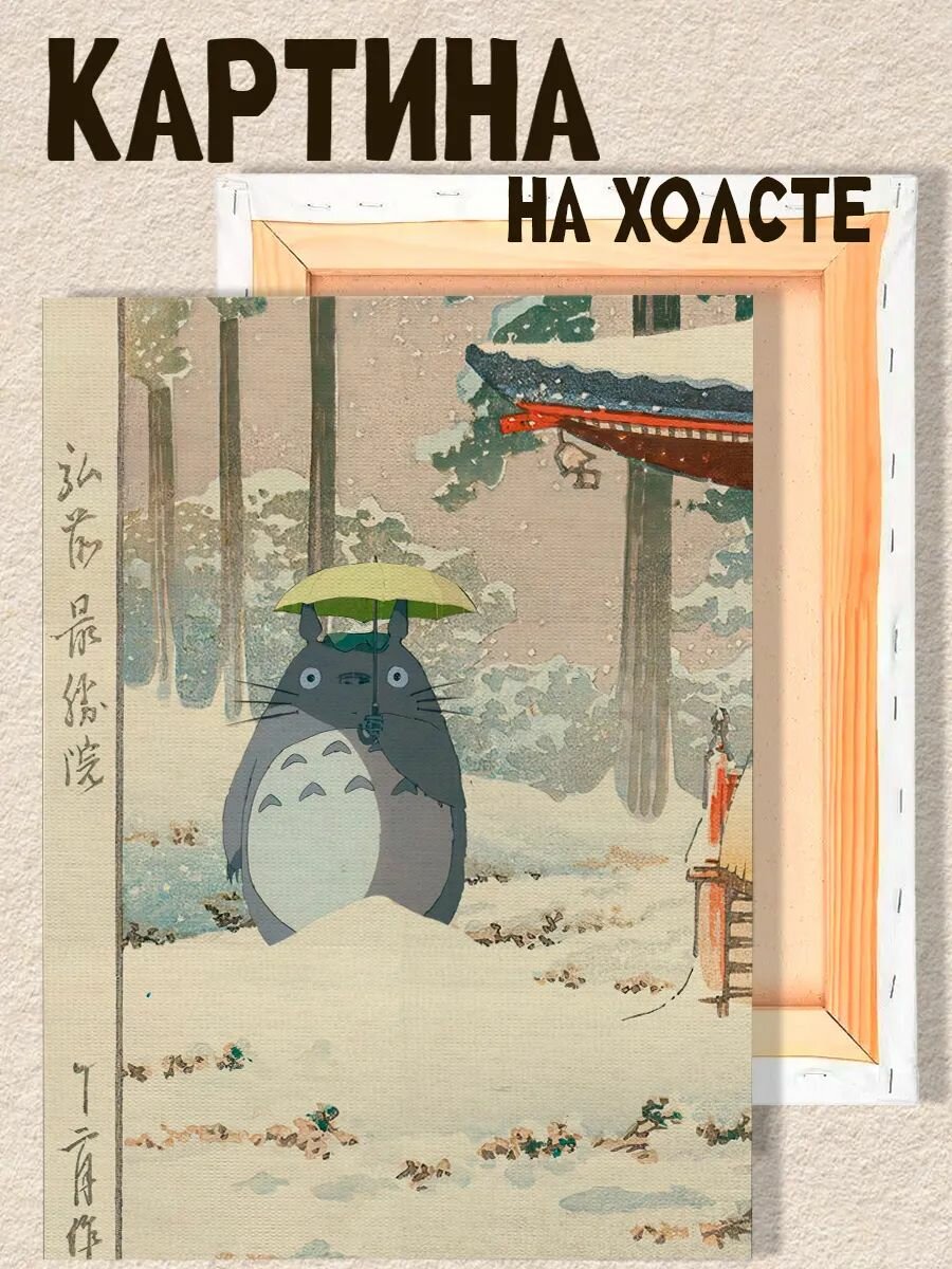 Картина на стену аниме, на подрамнике, 1шт, 55х38 размер.