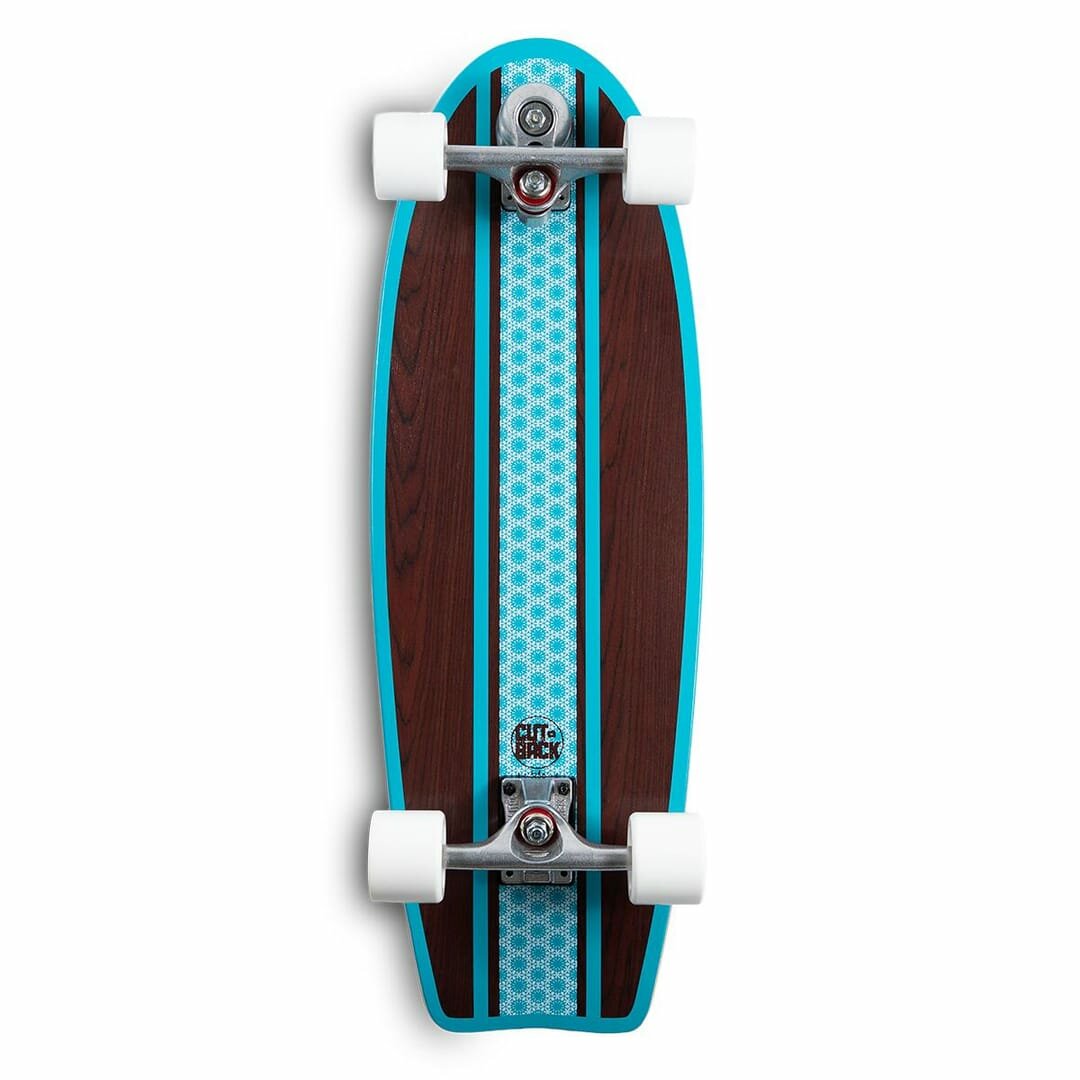 DECATHLON скейтборд cutback surfskates Azure 31" ST, красный, бирюзовый, белый, 31" x 10.5", 18.5"