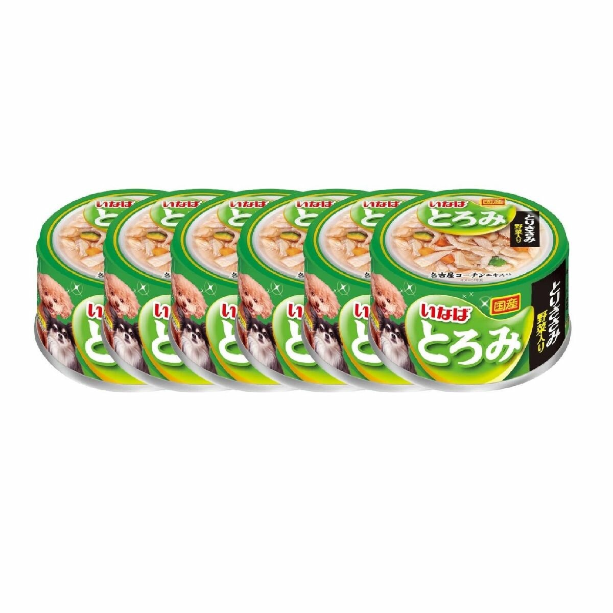Влажный корм для собак Inaba Toromi Куриное филе с овощами в бульоне 80г*6шт