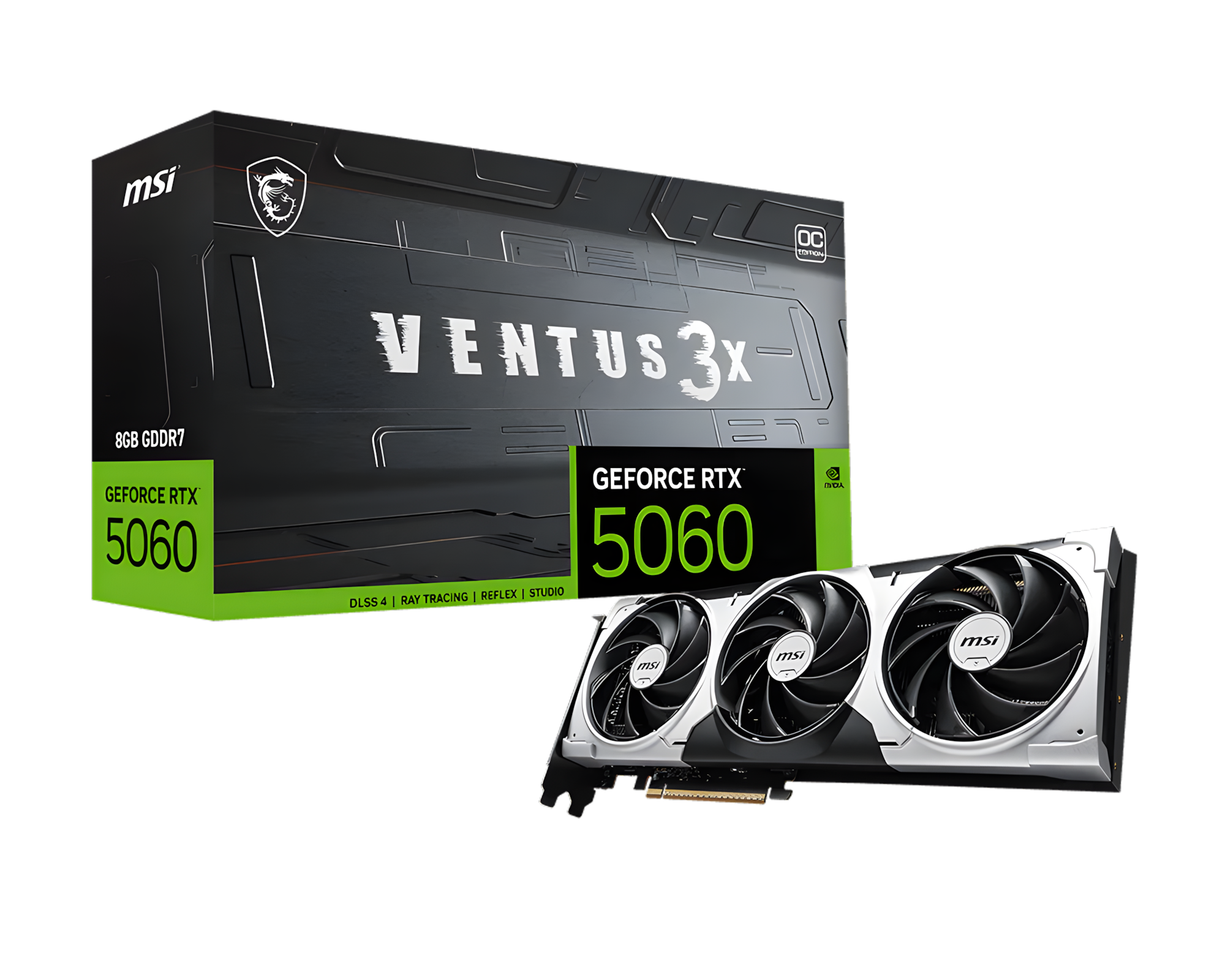 Видеокарта MSI GeForce RTX 5060 VENTUS 3X OC 8 ГБ [RTX 5060 8G VENTUS 3X OC]