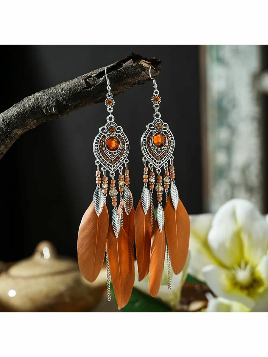 Серьги, искусственный камень