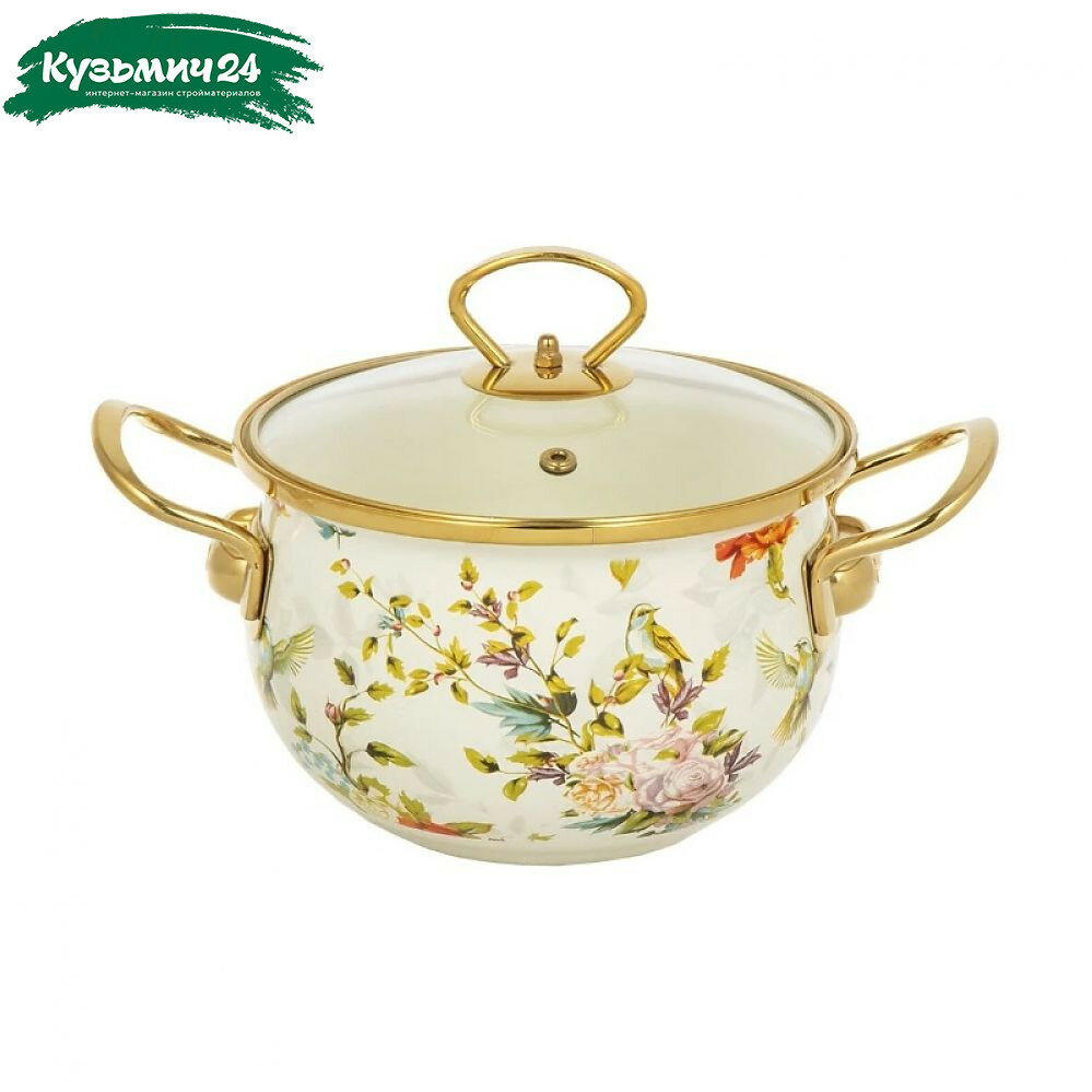 Кастрюля эмалированная Daniks Elisa Y4-8959 2,5 л