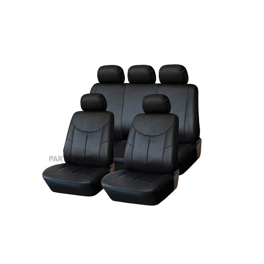 Чехлы автомобильные универсальные эко-кожа черный "KRAFT" Style KRAFT KT 835625 | цена за 1 шт