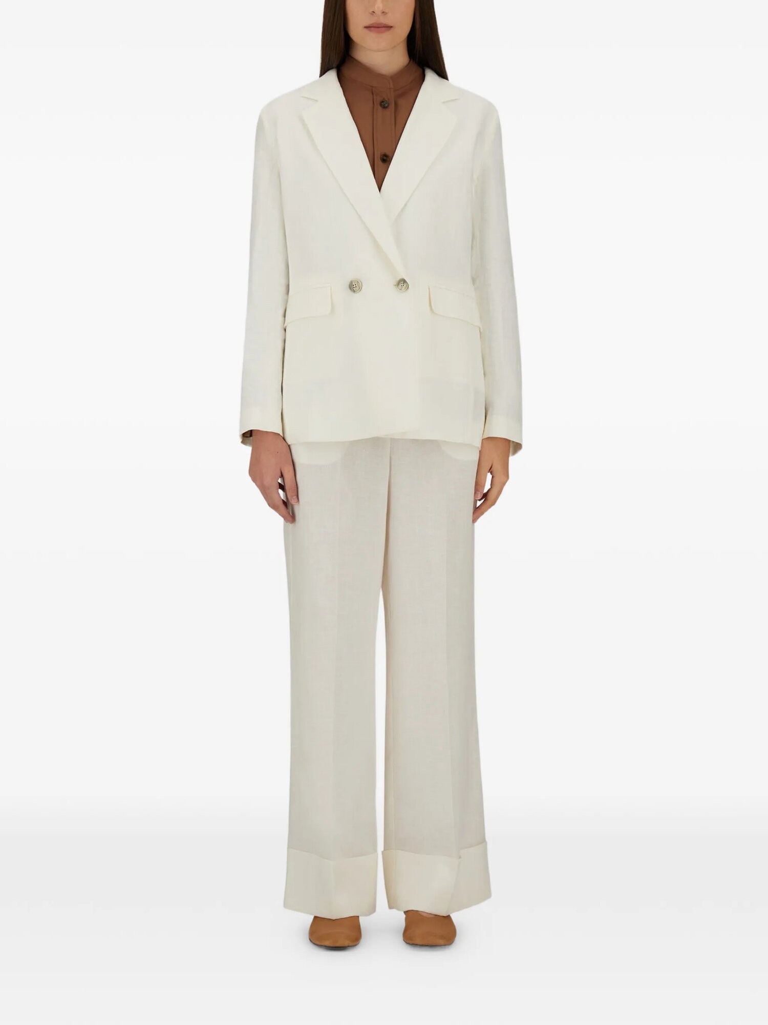 Пиджак Herno Double-breasted linen blazer, размер 44, разноцветный — фото 1