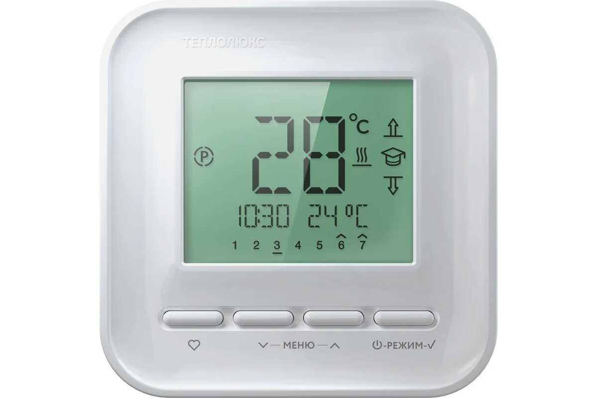 Терморегулятор Теплолюкс ТР 520 белый 2017 цифровой с двумя датчиками и режимом антизамерзания