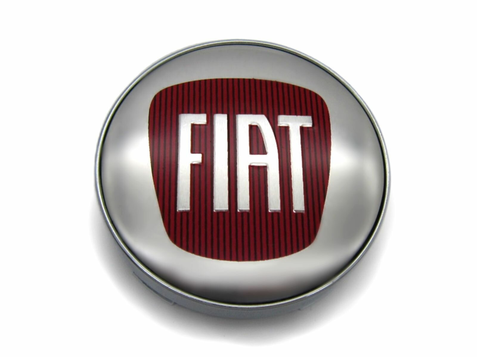 Колпачки, заглушки на литые диски Fiat red 60/56 мм, комплект 4 шт.