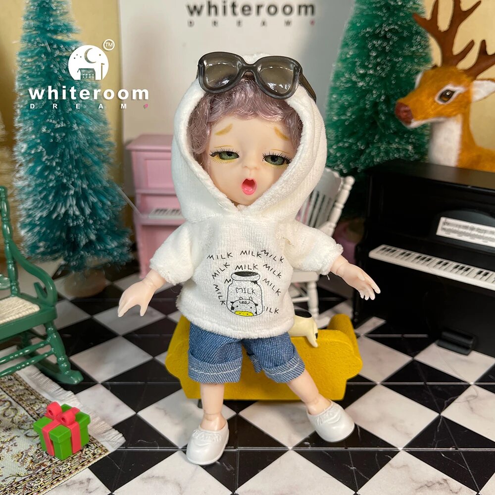 Кукла whiteroom BJD 16 см, белый свитер, BABY 24
