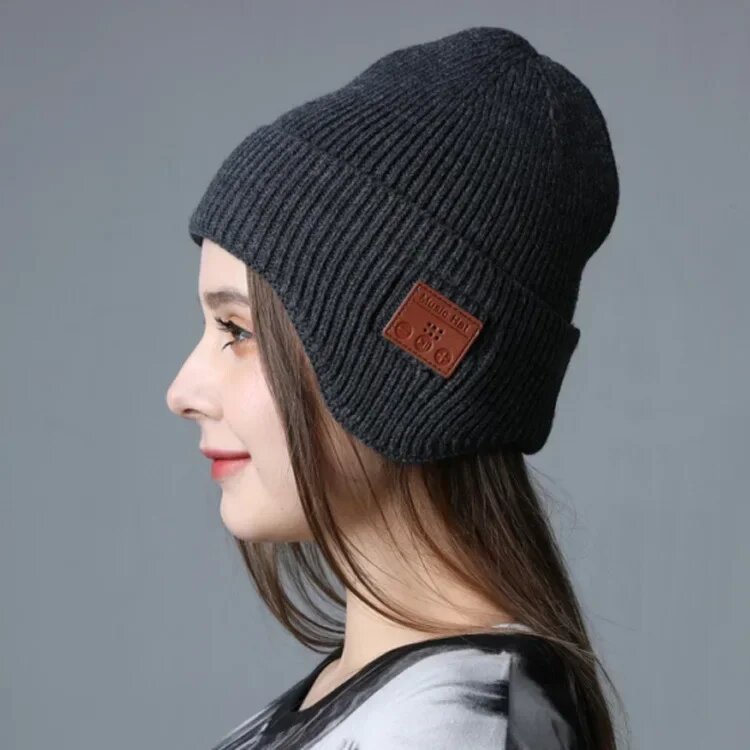 Шапка-бини Bluetooth с наушниками Darkgray