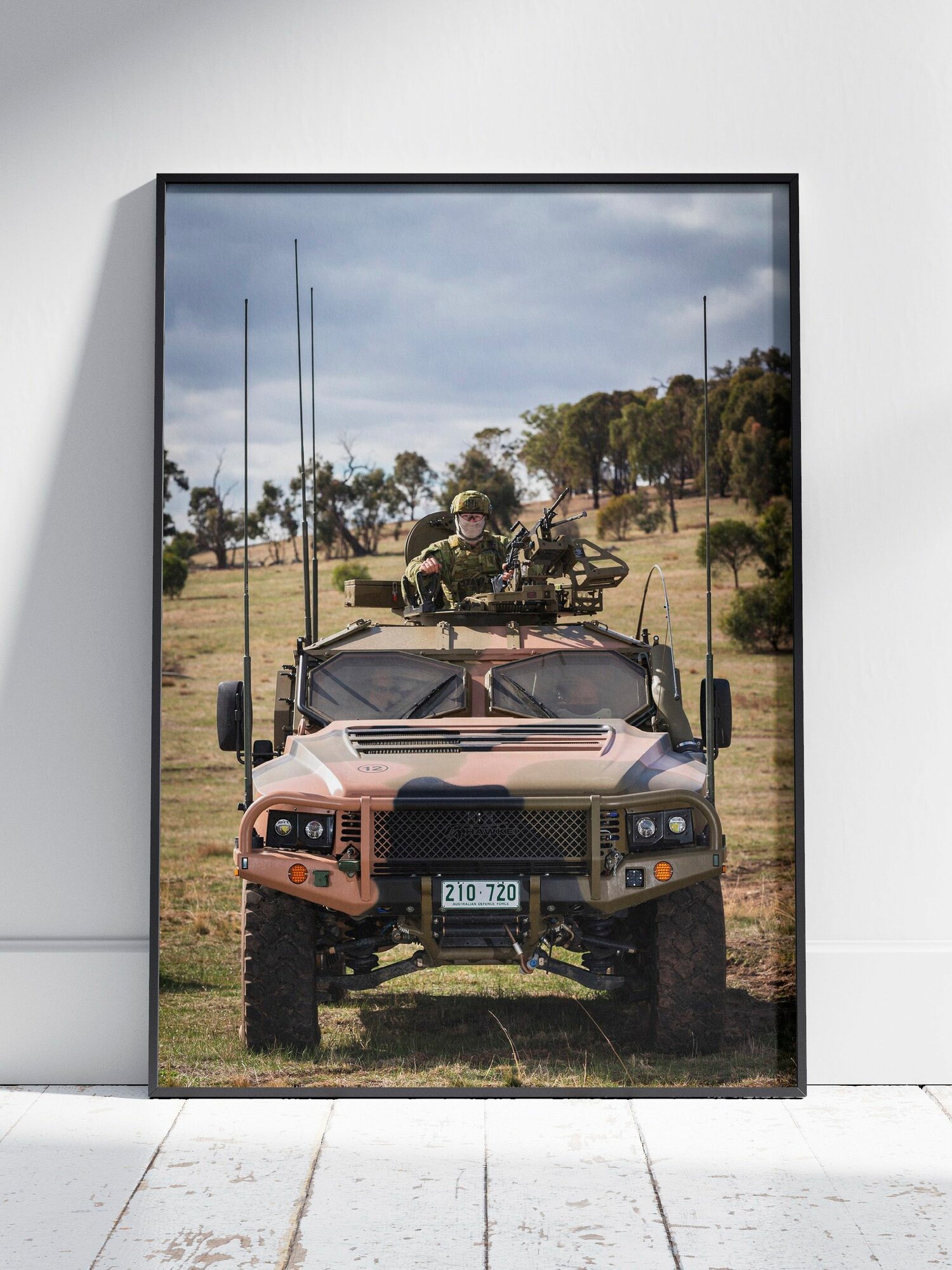 Плакат на стену для интерьера Транспорт и техника (Защищённая Машина Hawkei - Hawkei PMV) - Постер по машине формата A4 (21x30 см)