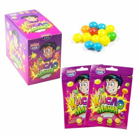 40 шт. Жевательные конфеты "Кисломания", 14 г, канди клаб, CHW036-1