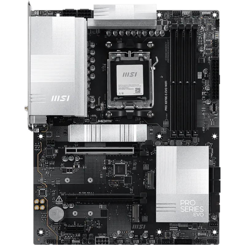 Материнская плата PRO X870E-S EVO WIFI, AMD Ryzen 9000/8000/7000 Series, DDR5
