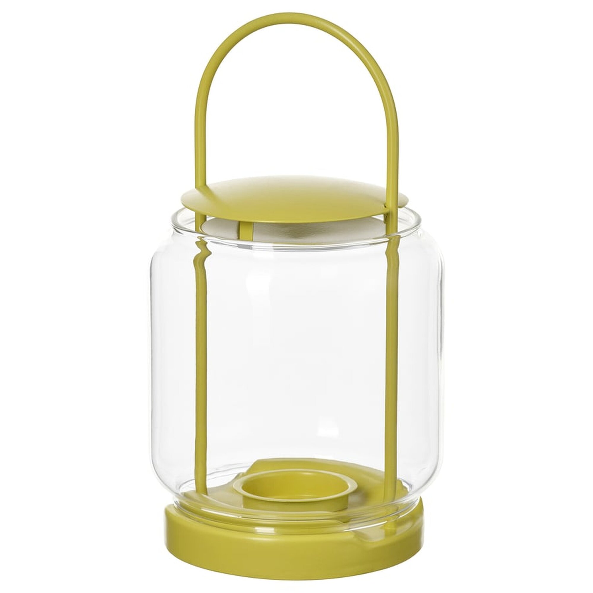 Подсвечник для чайных свечей IKEA TOFSAND цвет желтый/ прозрачный 21 см 506.196.31