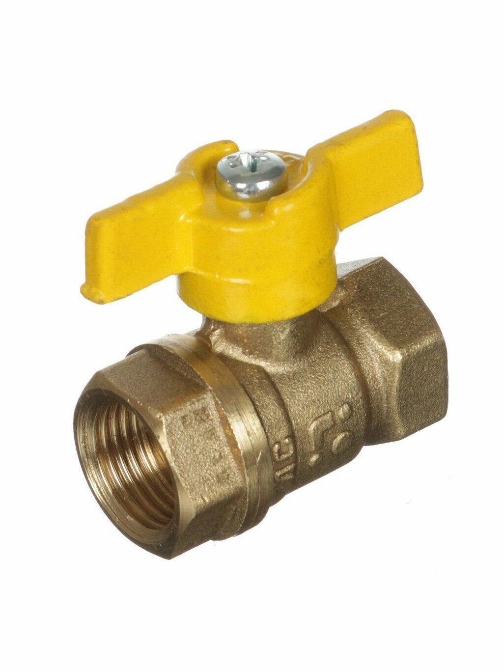 Кран для газа БАЗ 1/2 дюйма г-г с ручкой-бабочкой. Надежная запорная арматура для газовых систем российского производства.