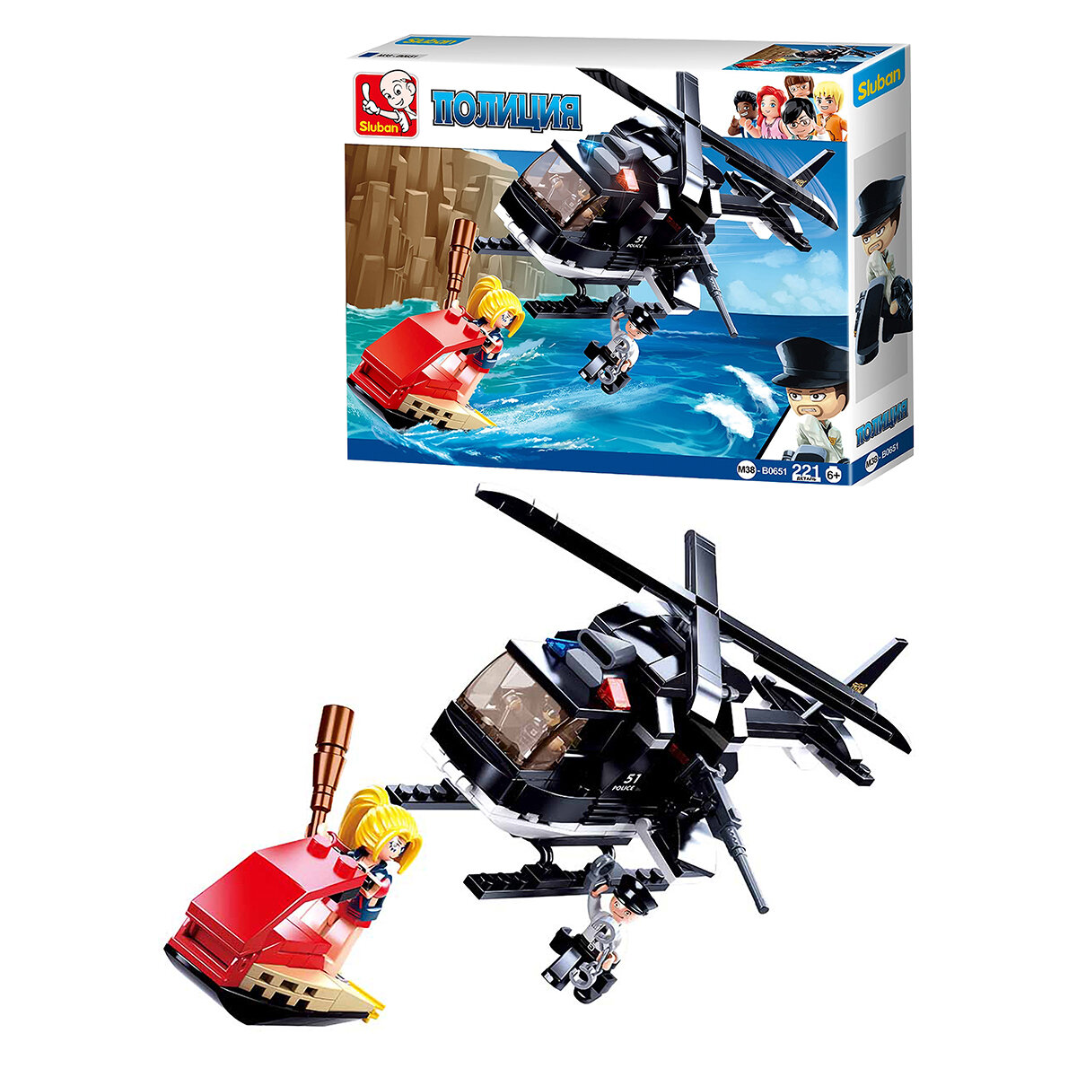 Конструктор пластиковый «Вертолет спецназа» Рыжий кот M38-B0651 221 элемент