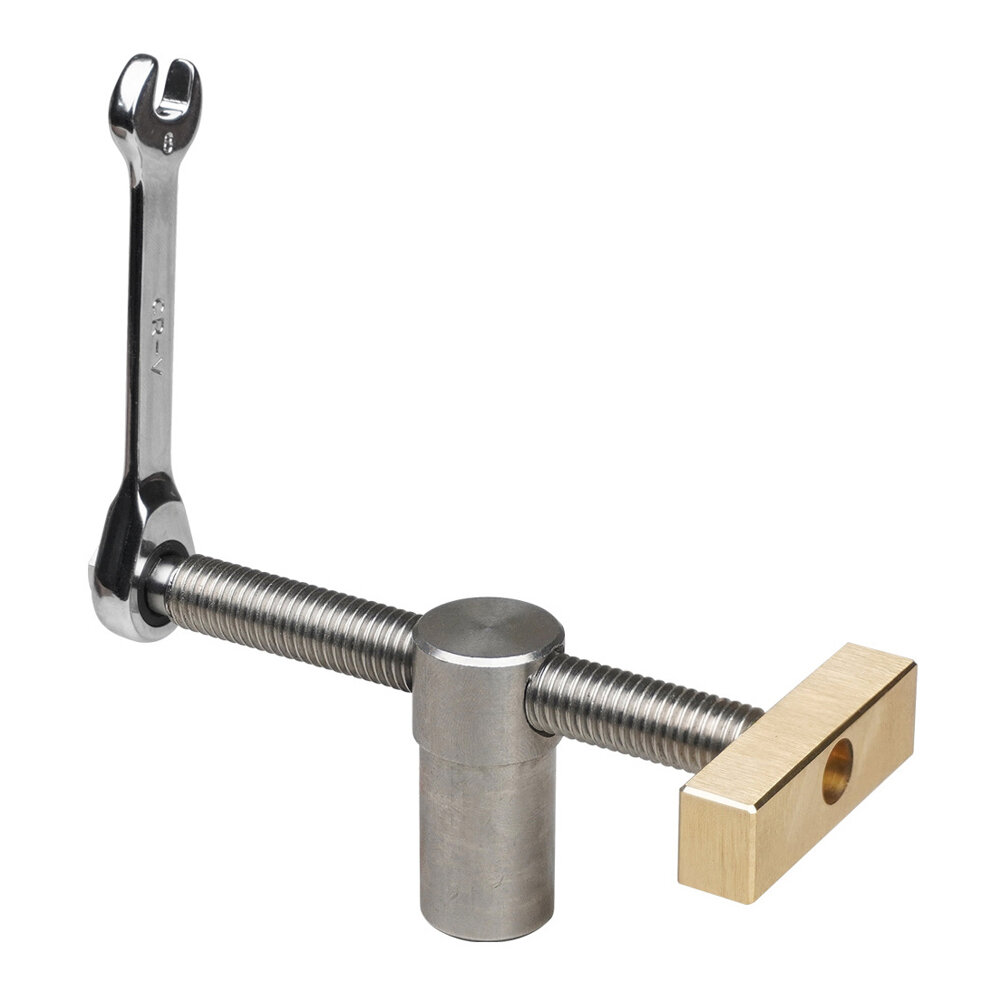 Столярный настольный тиск Tenon Locking Bar Fixing Tool с латунным фиксирующим блоком и 8мм стальным раchetным ключом для 20мм отверстий в столе, набор для древообработки и самодельных работ