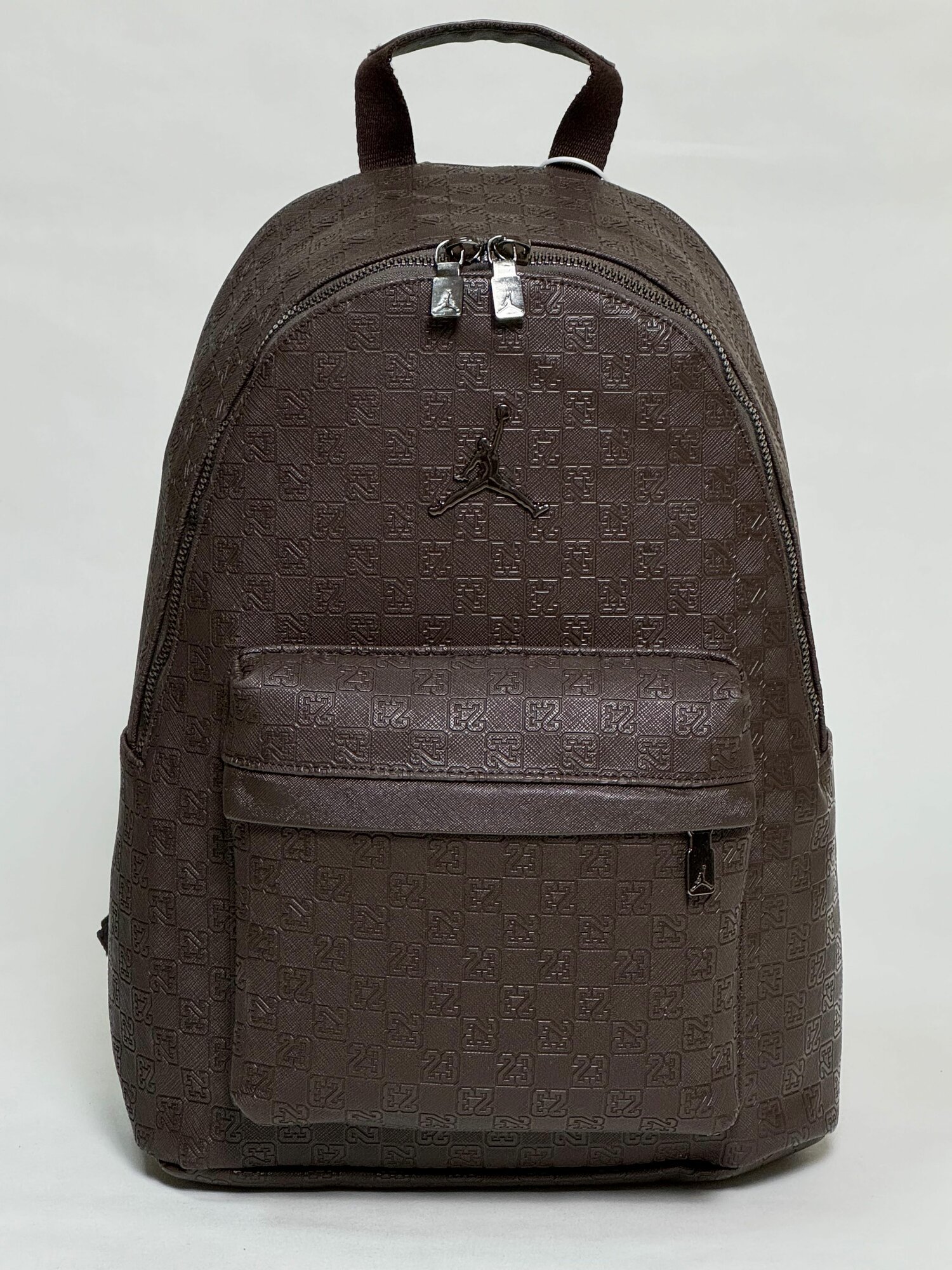 Рюкзак мужской Jord Monogram, городской, экокожа, 24 л, для ноутбука, шоколадный