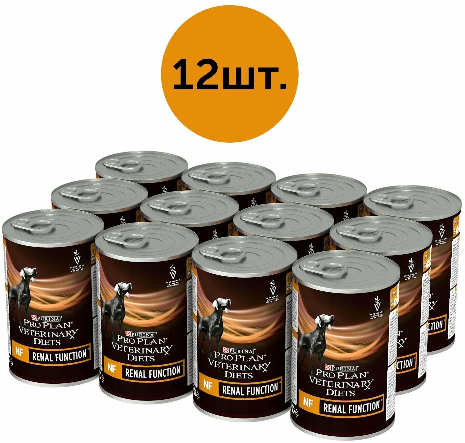 Влажный корм для собак Pro Plan Veterinary Diets Renal Function NF, при заболеваниях почек 12 шт. х 400 г