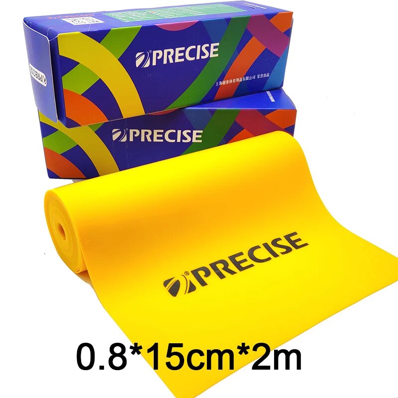 Желтый латексный эспандер Precise 0.8 мм * 2 м