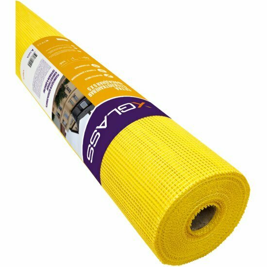 Сетка стеклотканевая фасадная X-glass Xglass 5х5 мм, 1х50 м, 145 гр/м2