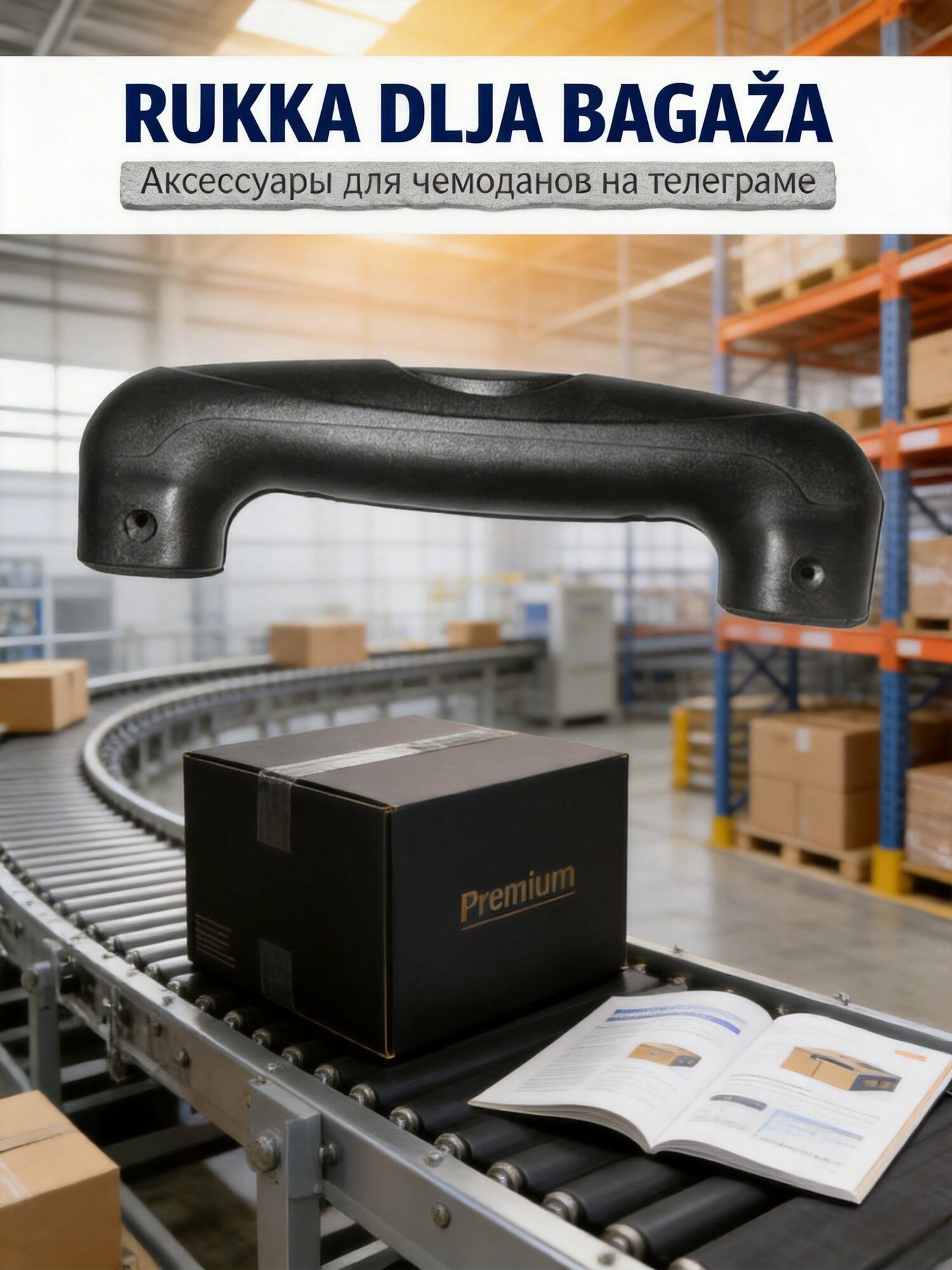 Ручка для багажа, аксессуар для чемодана на тележке — удобное решение для переноски и управления чемоданом