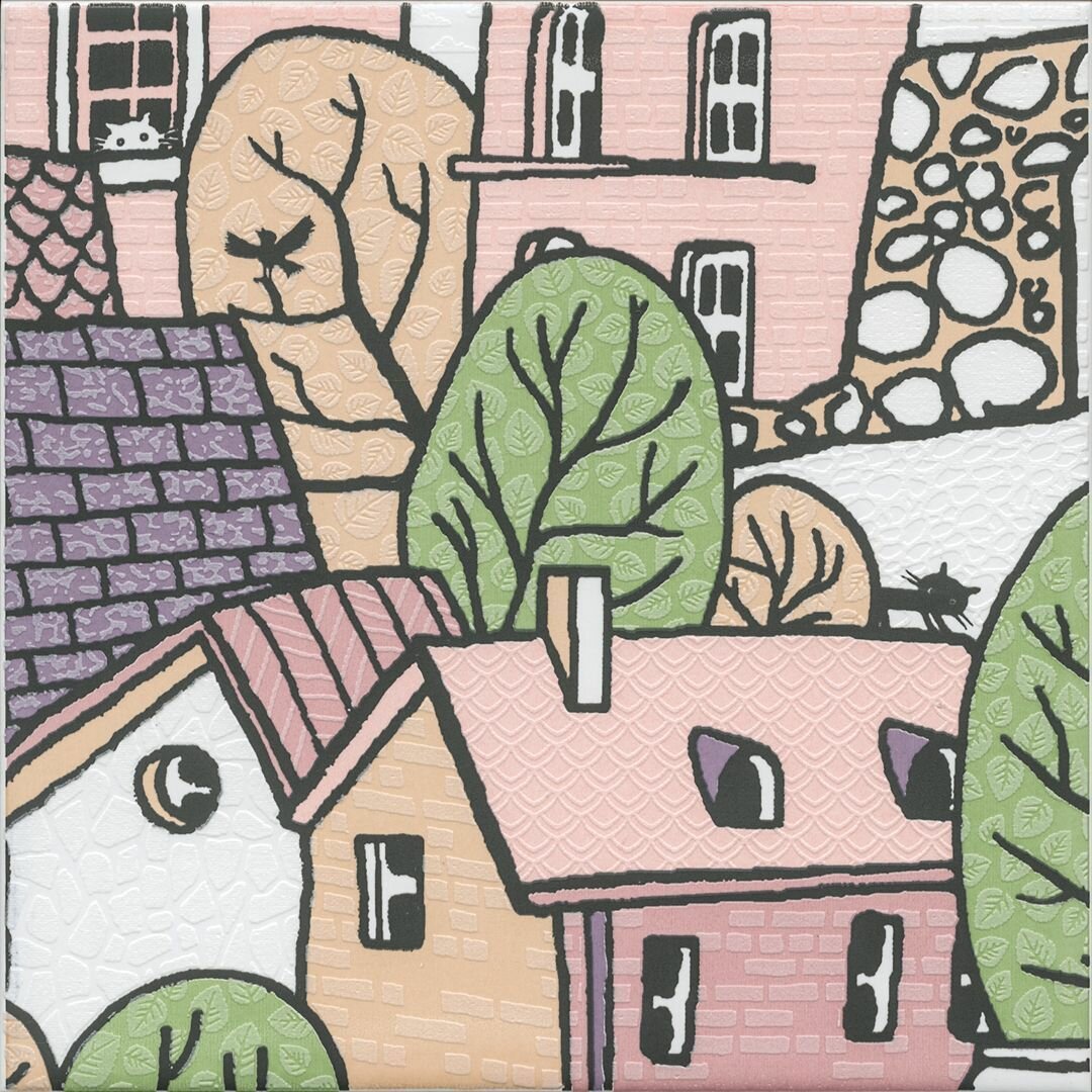 Керамическая плитка KERAMA MARAZZI OS/A227/5009 Декор Городок 4 матовый 20x20x6,9 Цена за 1/шт