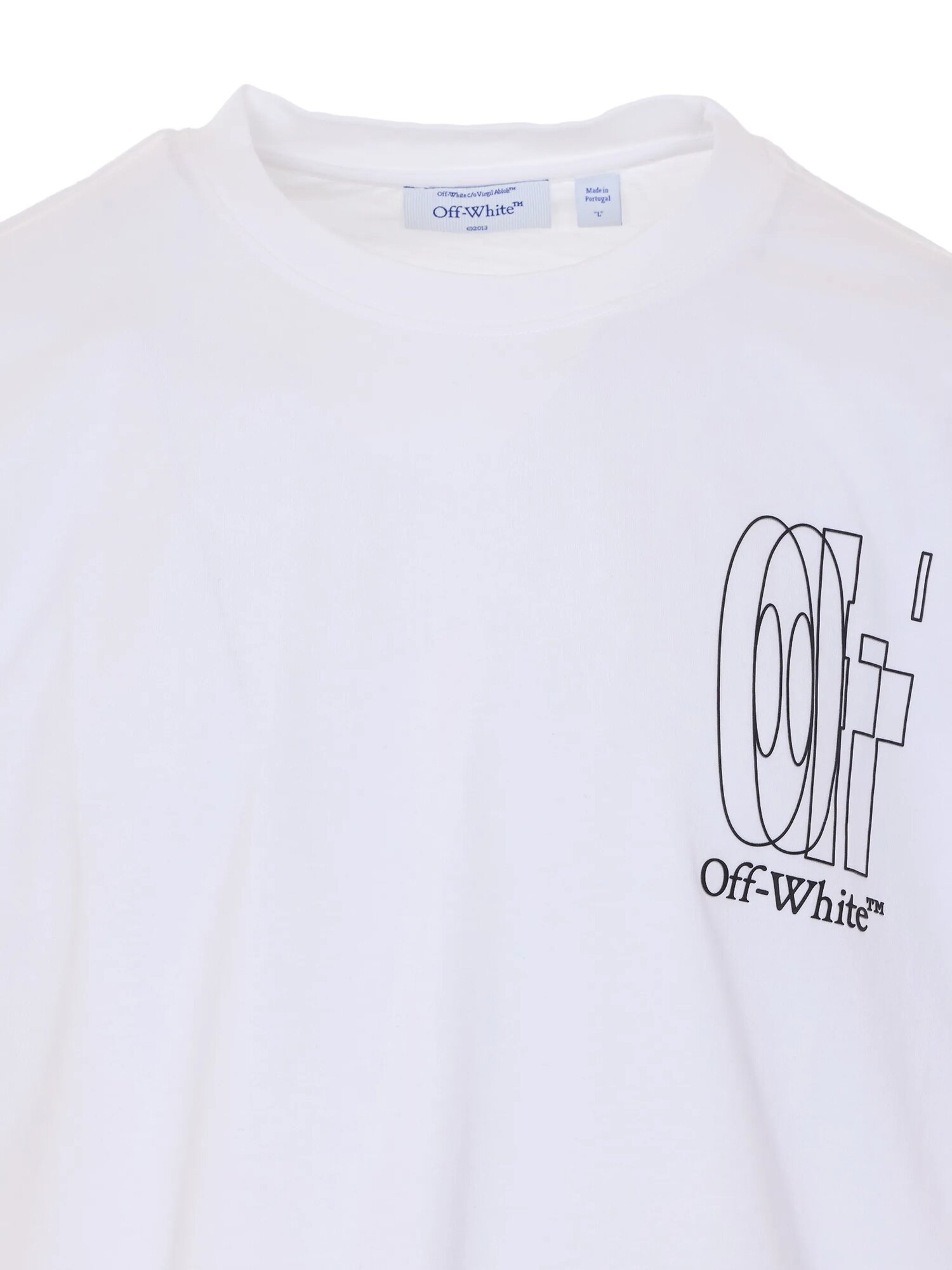 Футболка Off-White Big Double Arrow, размер 50, бежевый/белый — фото 1