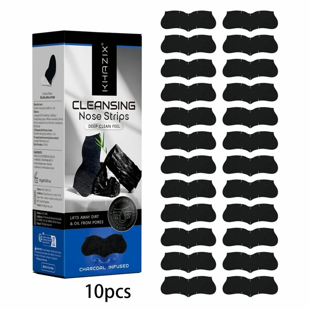 10 полосок для глубокого очищения носа, удаляют черные точки, сужают поры.