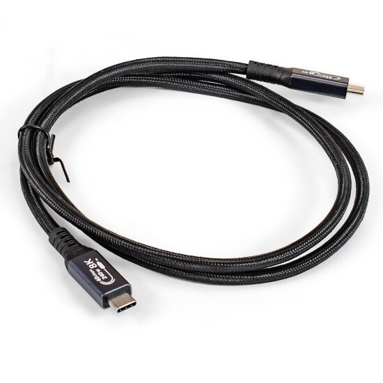 Кабель для зарядки Exegate Type-C - Type-C 240W 40Gbit/s EX-CCP-USB4-CMCM-QC-1.0 (USB4 USB Type Cm/Cm, 40Gbit/s, 5A, 240W, PD3.1/QC4.0, 1м)