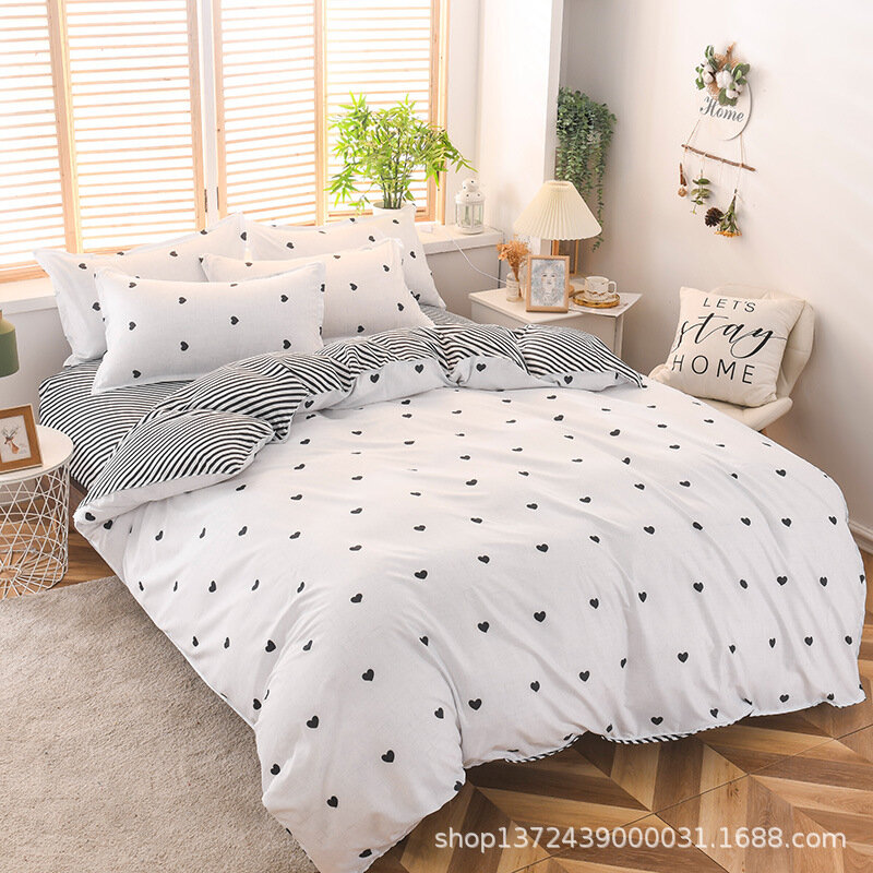 Постельное белье Sweet Dream Home Textile "Сердце", хлопок, моющееся, 4 предмета