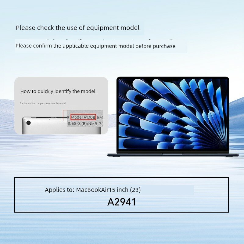 Защитная пленка для MacBook Air 15 дюймов 2023 года с AR-покрытием - Антиотражающая, полная защита, статическое