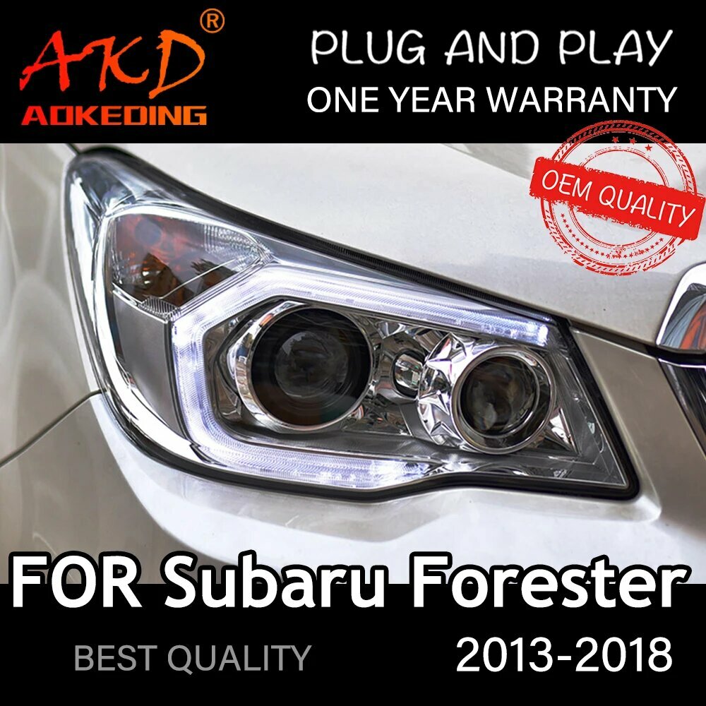 Фара для SUBARU Forester 2013–2018 автомобильные товары LED DRL Hella 5 ксеноновый линзый Hid H7 аксессуары для Forester
