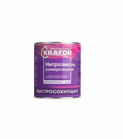 Эмаль Krafor НЦ-132 серая 17 кг, универсальная, для внутренних и наружных работ 502