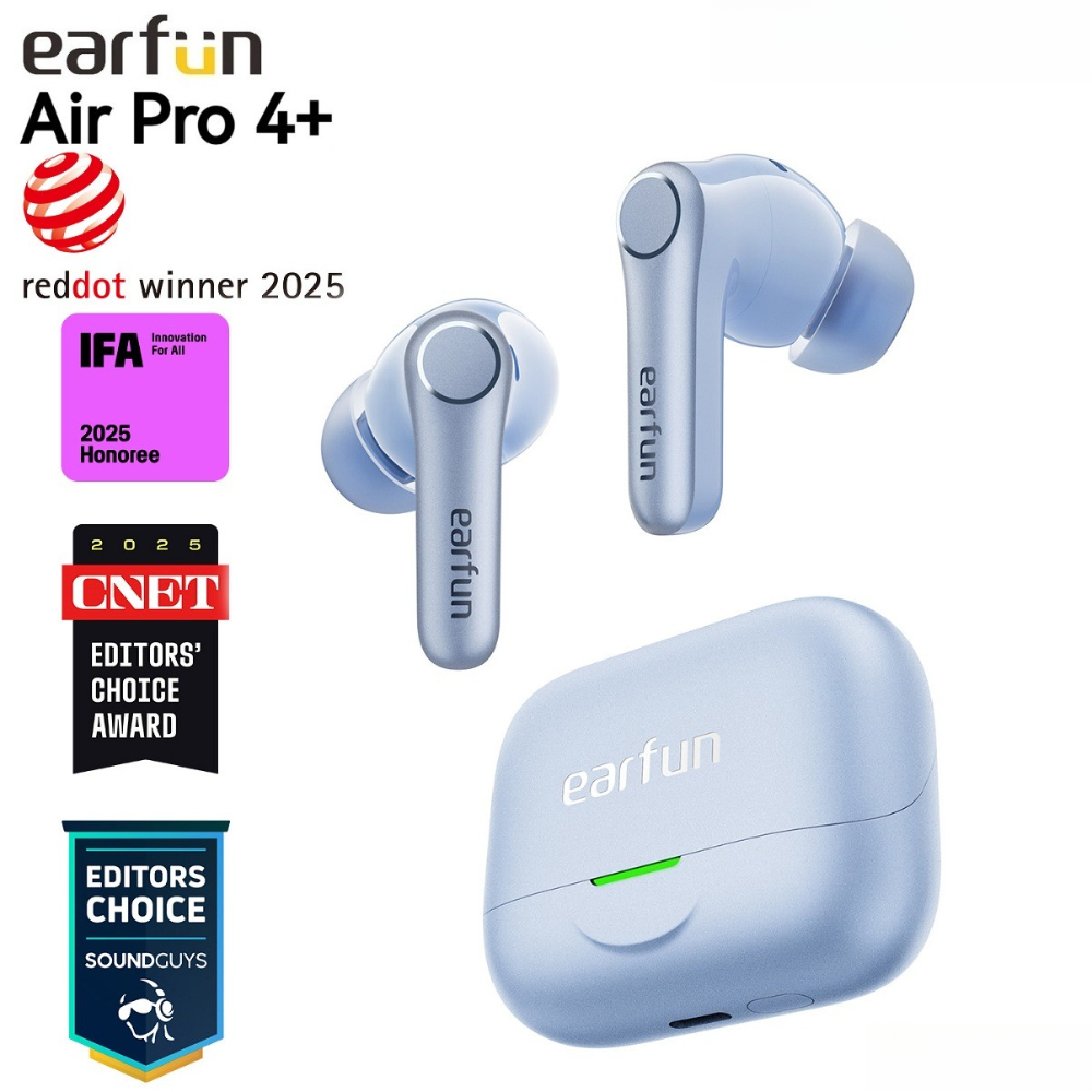 EarFun AirPro4+ Беспроводная Bluetooth-гарнитура Circle Iron с активным шумоподавлением и переводом AI