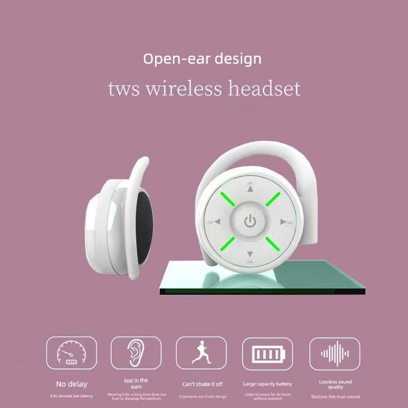 Беспроводные Bluetooth-наушники с подсветкой дыхания, овер-эар дизайн, шумоподавление, 40-часовая батарея - Лунный Белый