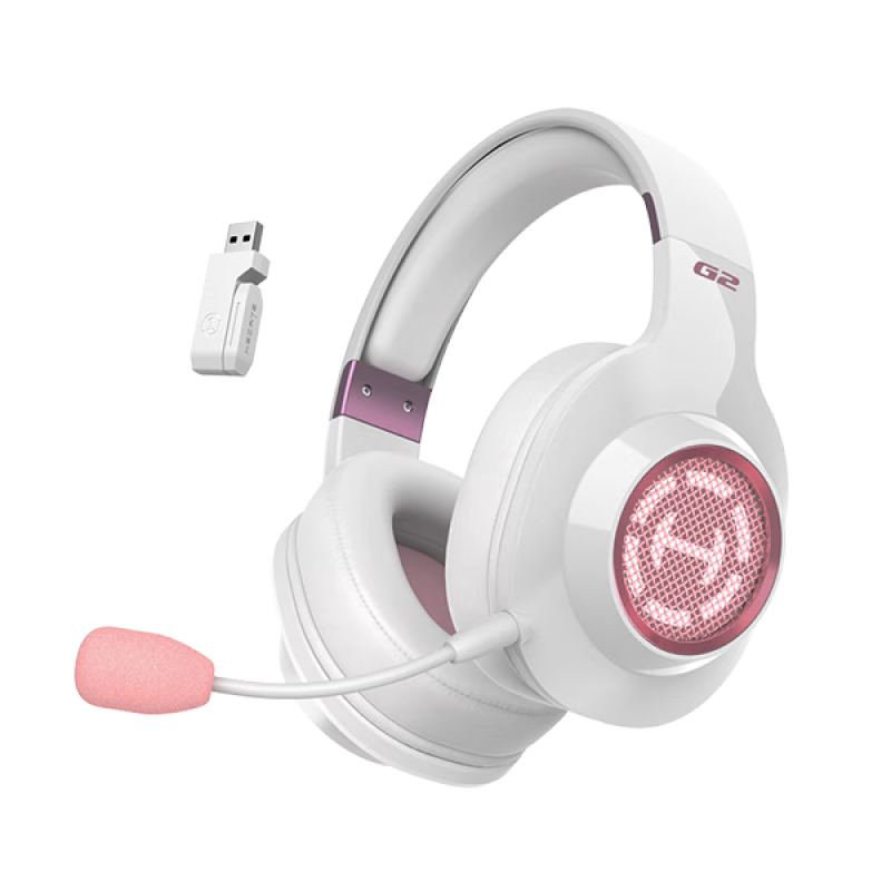 HECATE G2 Wireless Игровая гарнитура для ПК, розовая, наушники с USB подключением